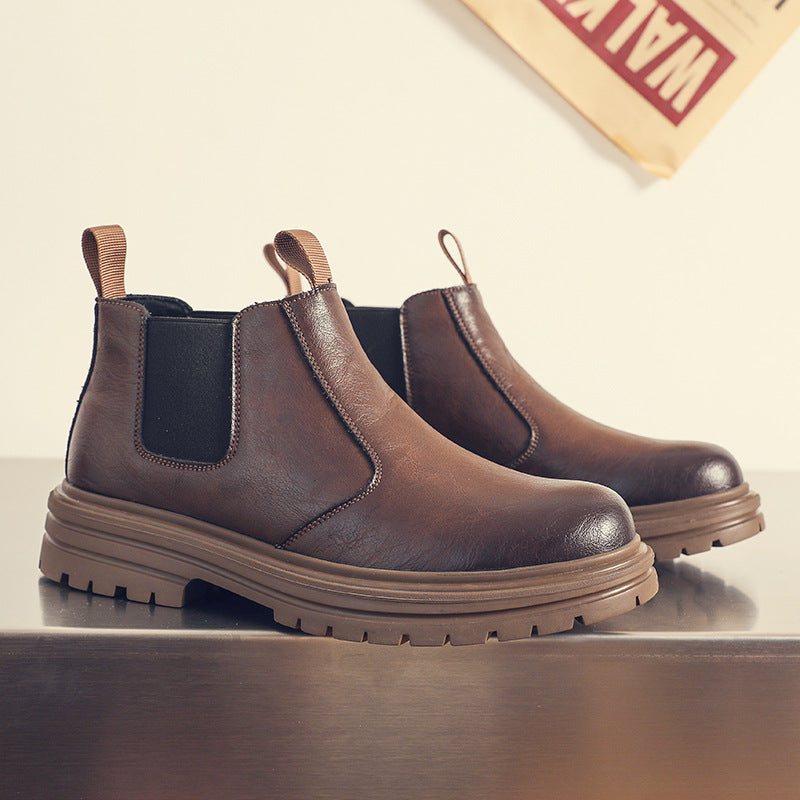 Men's Leather High-Top Martin Boot | Martin Boot & Trendy Foot wear ...